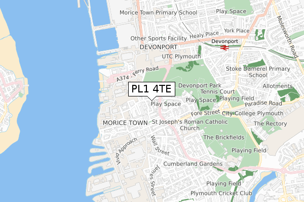 PL1 4TE maps, stats, and open data