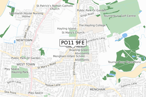 PO11 9FE maps, stats, and open data