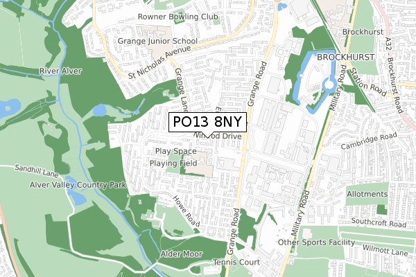 PO13 8NY maps, stats, and open data