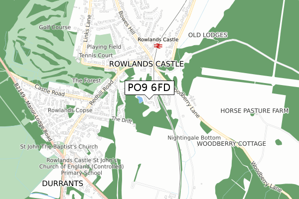 PO9 6FD maps, stats, and open data