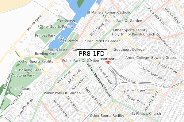 PR8 1FD maps, stats, and open data