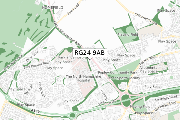 RG24 9AB maps, stats, and open data