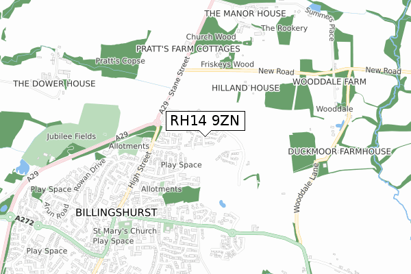 RH14 9ZN maps, stats, and open data