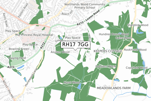 RH17 7GG maps, stats, and open data