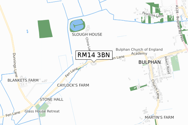 RM14 3BN maps, stats, and open data