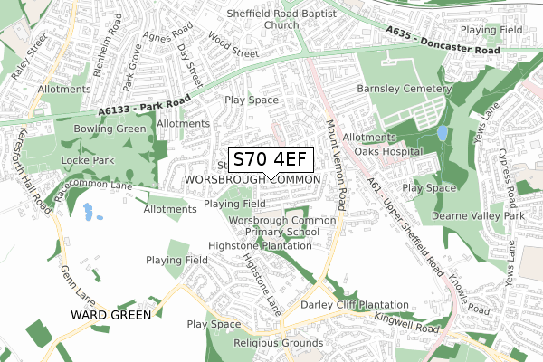 S70 4EF maps, stats, and open data