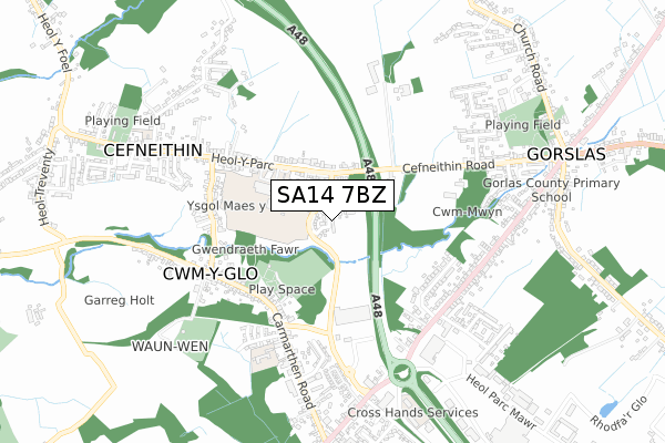 SA14 7BZ maps, stats, and open data
