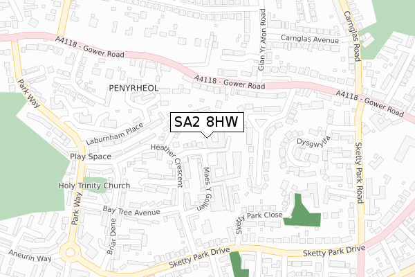 SA2 8HW maps, stats, and open data
