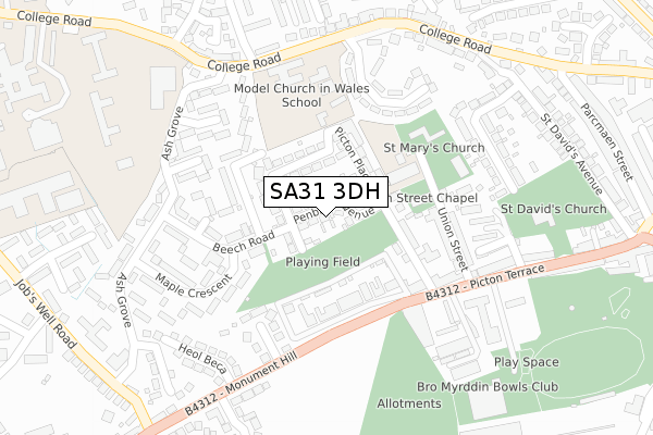 SA31 3DH maps, stats, and open data