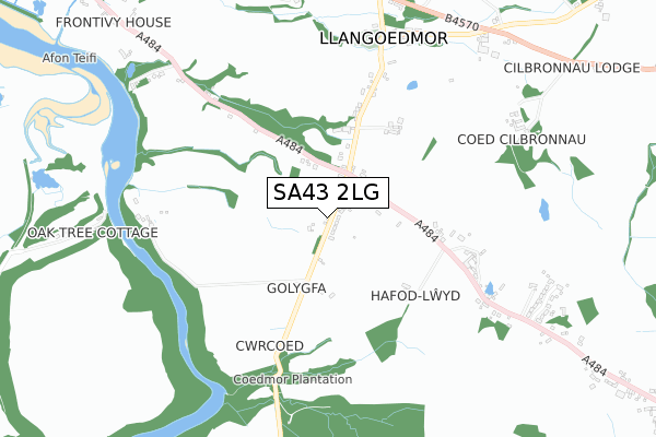 SA43 2LG maps, stats, and open data