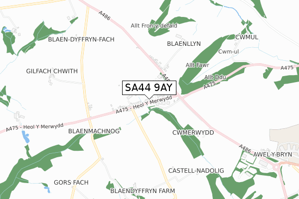 SA44 9AY maps, stats, and open data