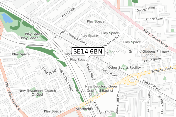 SE14 6BN maps, stats, and open data