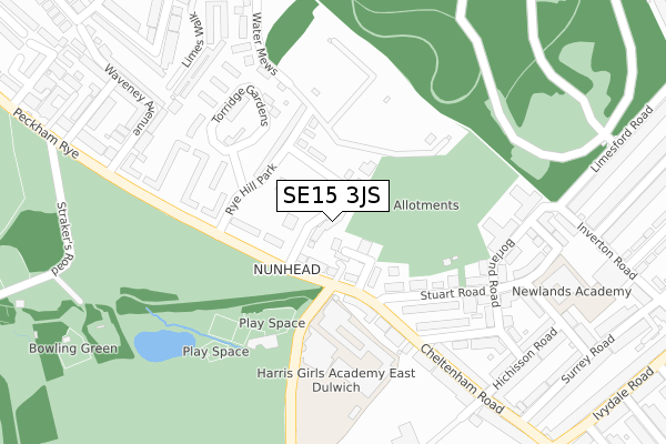 SE15 3JS maps, stats, and open data