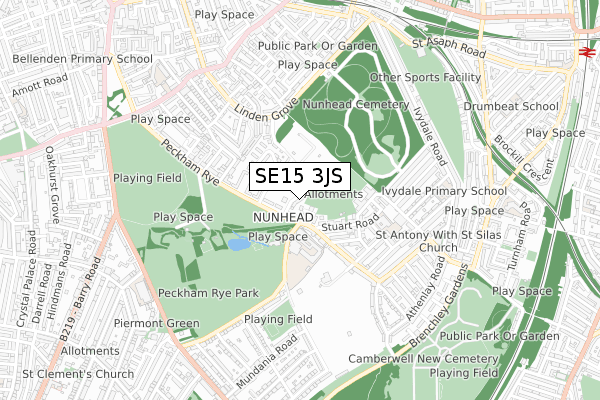 SE15 3JS maps, stats, and open data