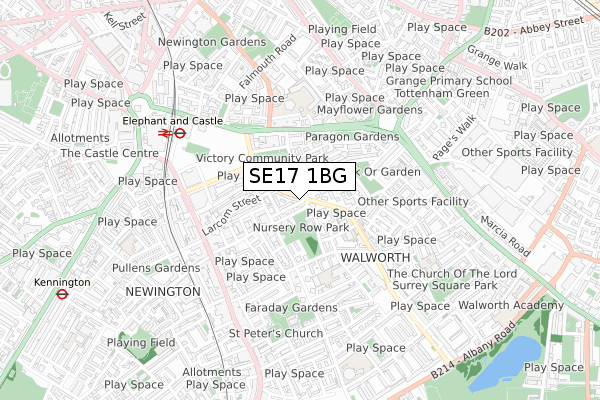 SE17 1BG maps, stats, and open data