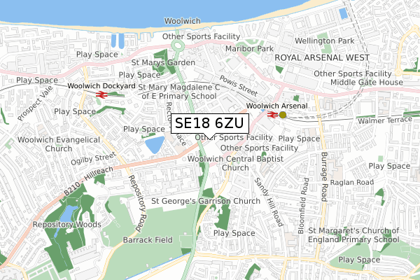 SE18 6ZU maps, stats, and open data