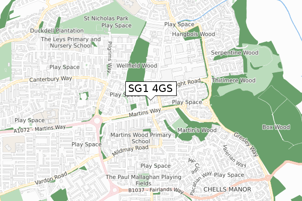 SG1 4GS maps, stats, and open data