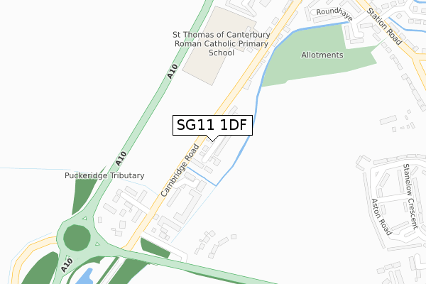 SG11 1DF maps, stats, and open data