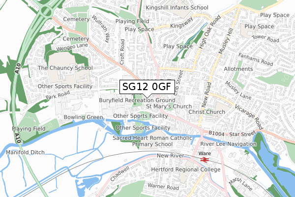 SG12 0GF maps, stats, and open data