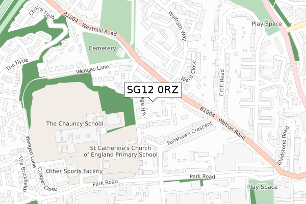 SG12 0RZ maps, stats, and open data