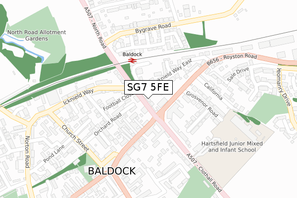 SG7 5FE maps, stats, and open data