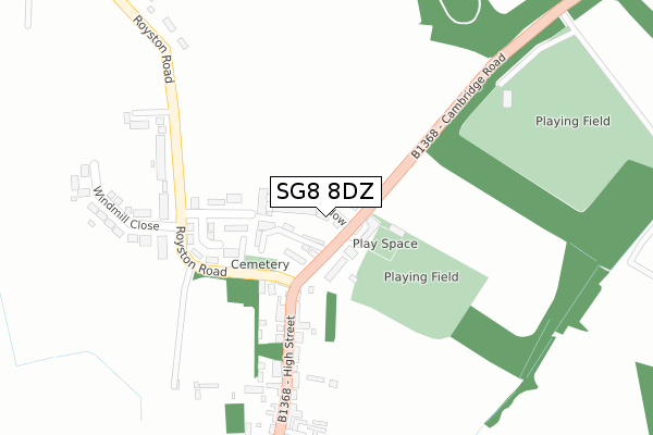 SG8 8DZ maps, stats, and open data