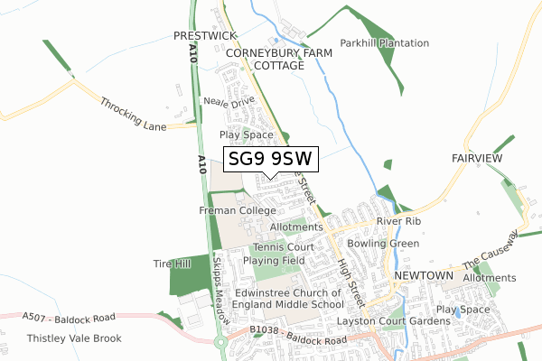 SG9 9SW maps, stats, and open data
