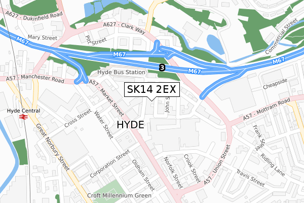 SK14 2EX maps, stats, and open data