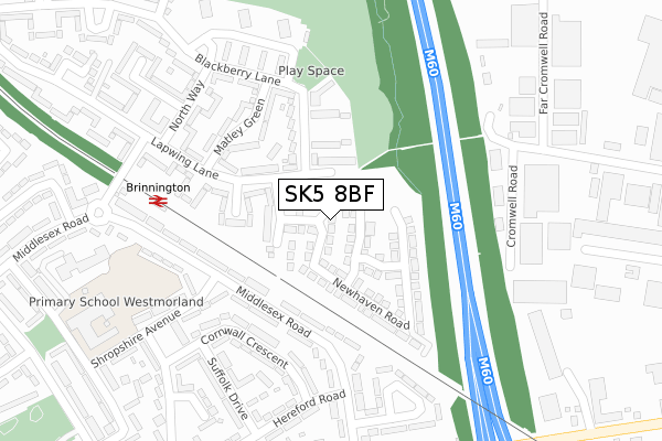 SK5 8BF maps, stats, and open data