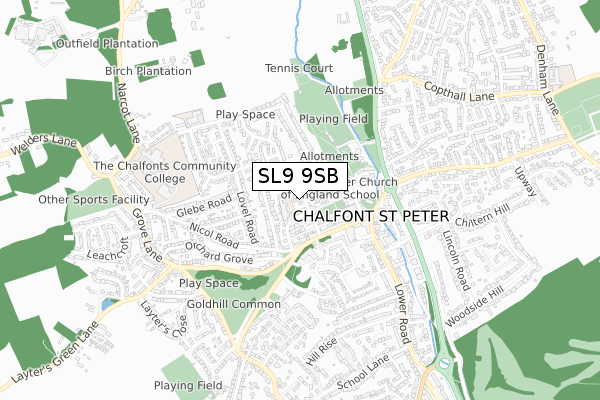 SL9 9SB maps, stats, and open data