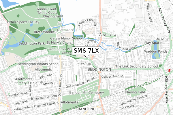 SM6 7LX maps, stats, and open data
