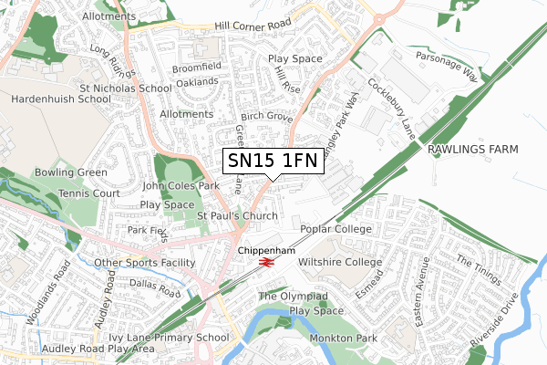 SN15 1FN maps, stats, and open data