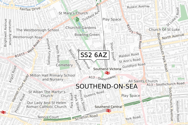 SS2 6AZ maps, stats, and open data