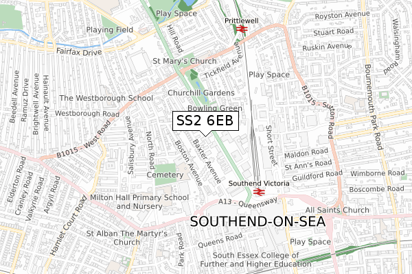 SS2 6EB maps, stats, and open data