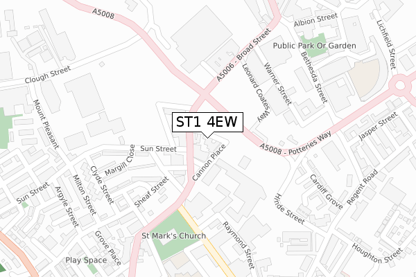 ST1 4EW maps, stats, and open data