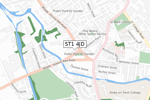ST1 4JD maps, stats, and open data