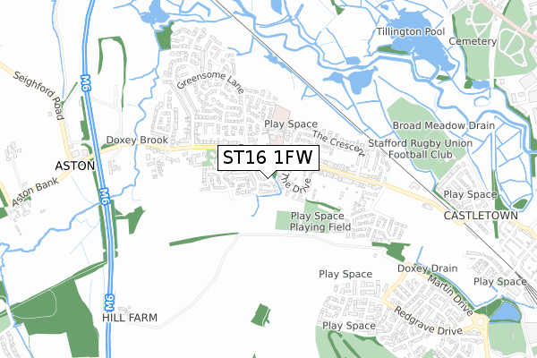 ST16 1FW maps, stats, and open data