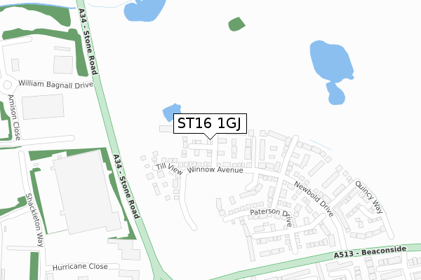 ST16 1GJ maps, stats, and open data