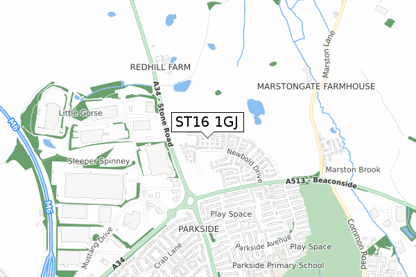 ST16 1GJ maps, stats, and open data