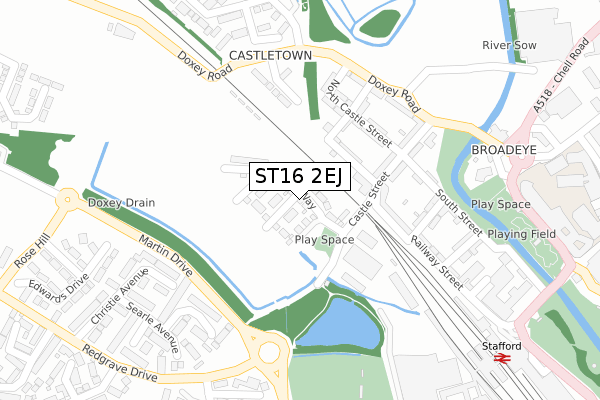 ST16 2EJ maps, stats, and open data