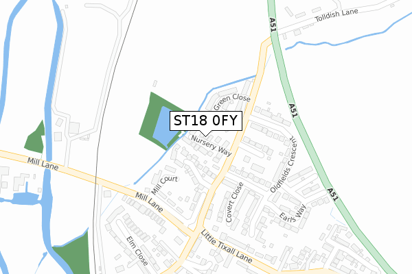 ST18 0FY maps, stats, and open data