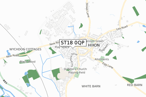 ST18 0QP maps, stats, and open data