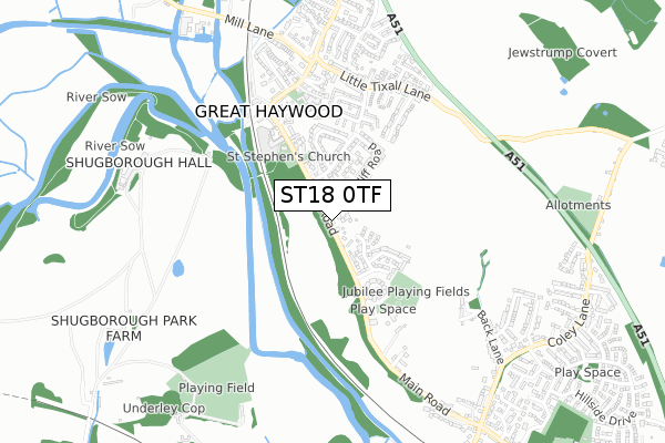 ST18 0TF maps, stats, and open data