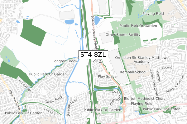 ST4 8ZL maps, stats, and open data