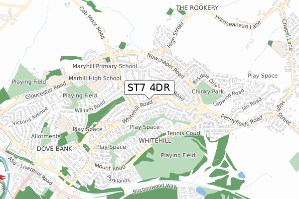 ST7 4DR maps, stats, and open data