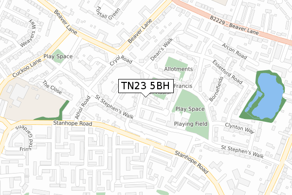 TN23 5BH maps, stats, and open data