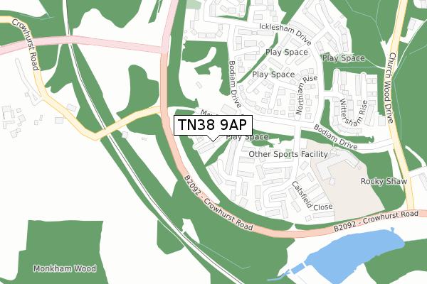 TN38 9AP maps, stats, and open data