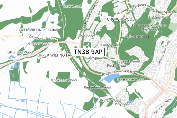 TN38 9AP maps, stats, and open data