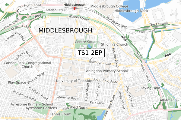 TS1 2EP maps, stats, and open data