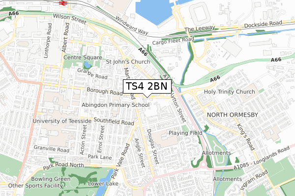 TS4 2BN maps, stats, and open data